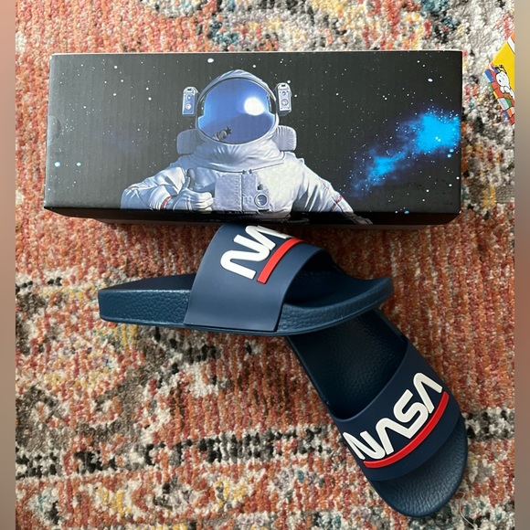 Nasa | Shoes | Nasa Comet Flip Flopsslides Navy Size M | Poshmark